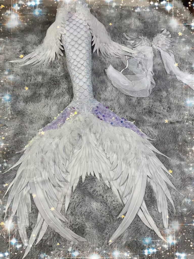 Seraphim Mermaid Tail - Angel with 3D Feather & Sequin Performance ...