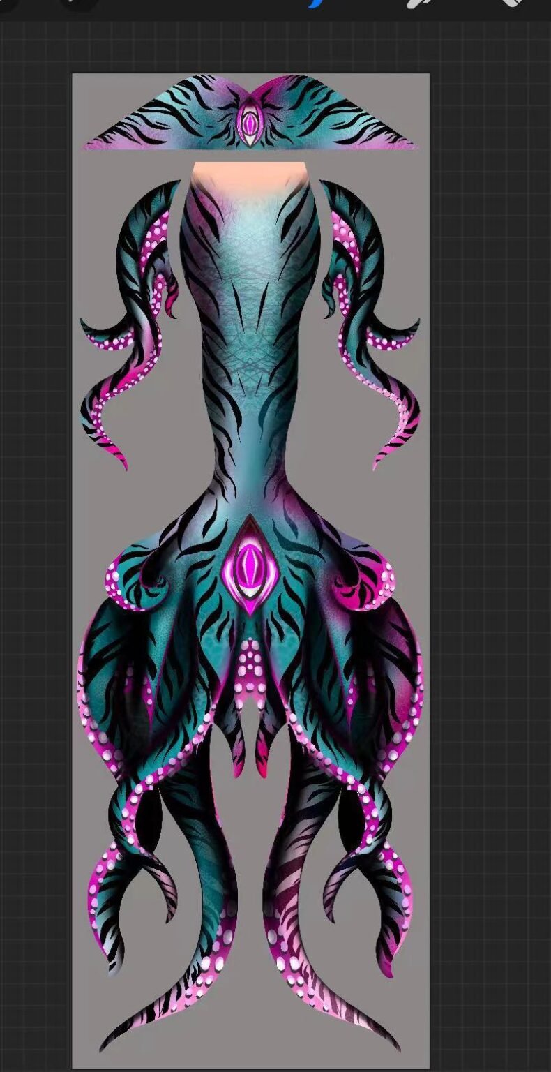 Original Fabric Octopus Tentacle Mermaid Tail - Performance Costume ...