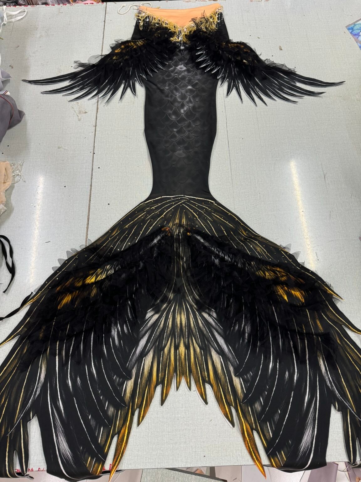Seraphim Mermaid Tail - Angel with 3D Feather & Sequin Performance ...